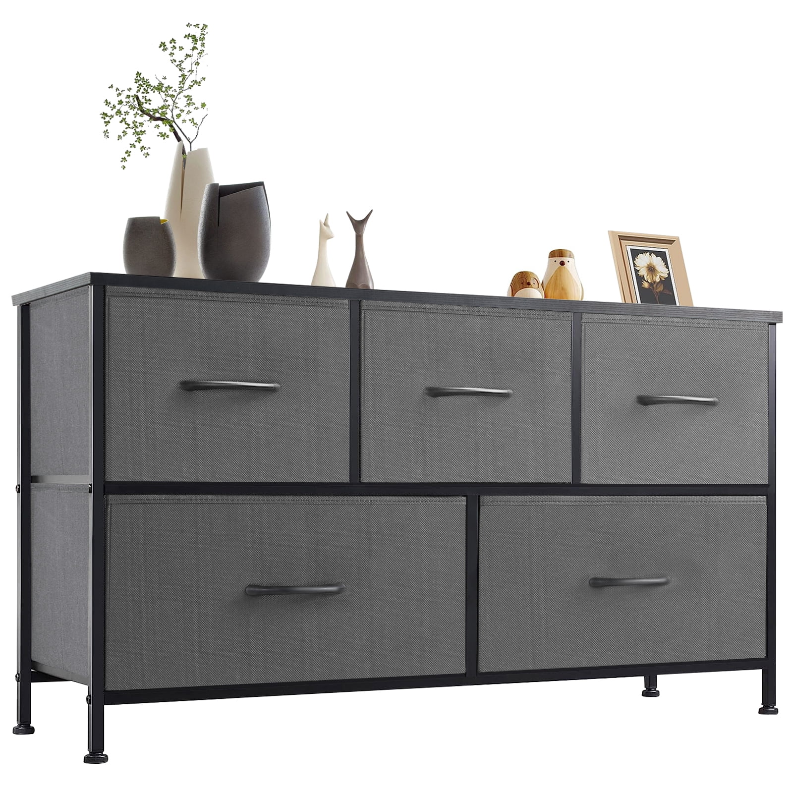 JIOABL Modern Dresser with Fabric 5-Drawer, Metal Frame, Ideal for ...