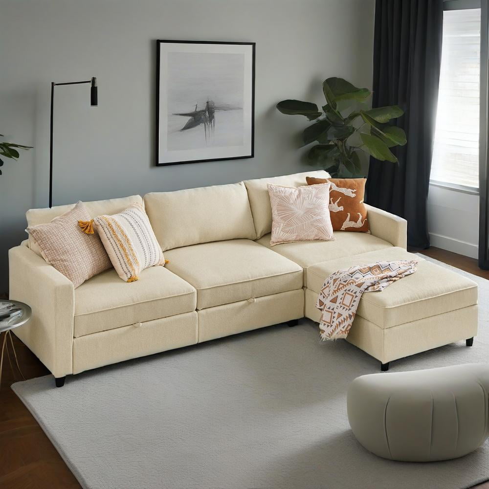 Gianna Modular Sectional Sofa with 4 Seats: Luxurious Comfort and ...