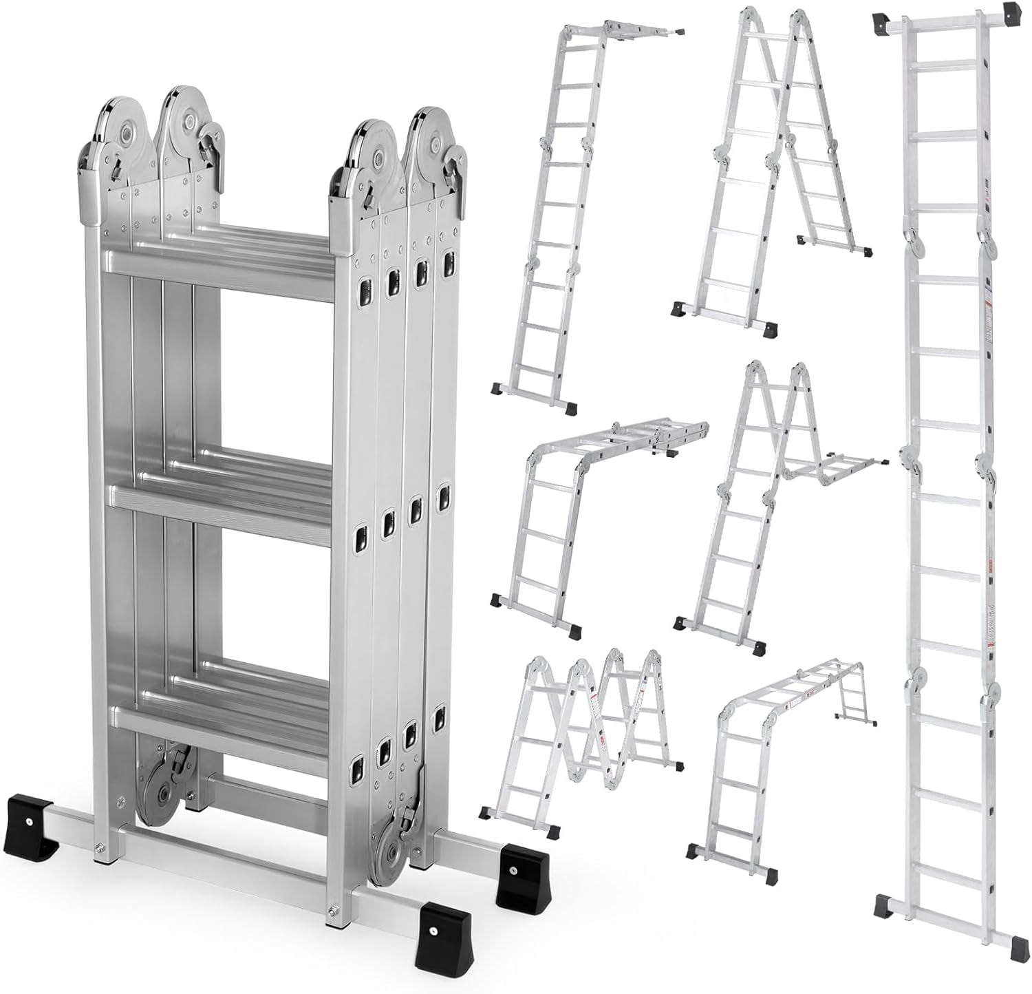 Gianna Multi-Purpose Folding Ladder, 7 in 1 Aluminium Heavy Duty ...