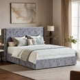 Gianna Queen Size Lift Up Storage Bed with Hydraulic Support, Wingback ...