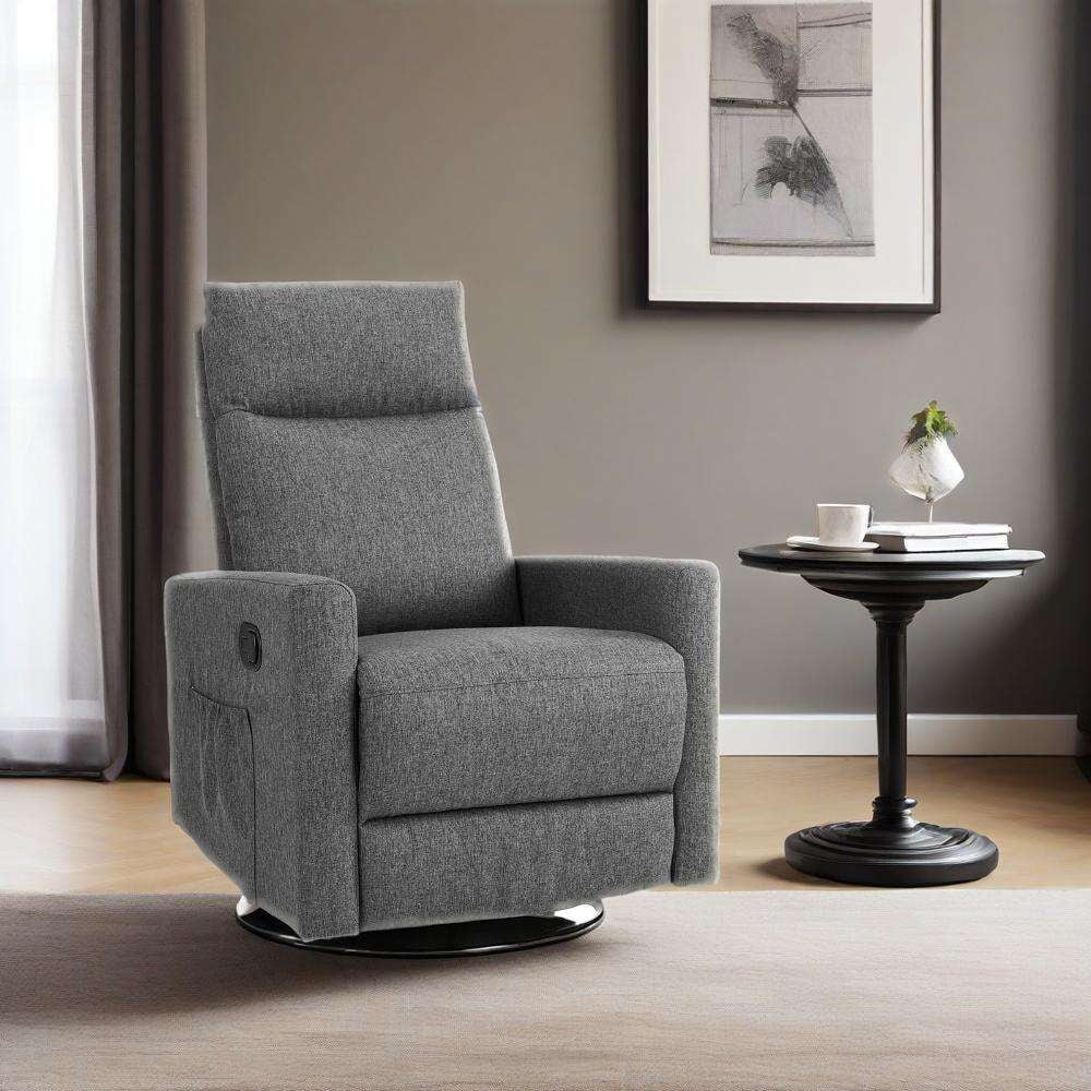 Recliner Chair: High-Back, Deep-Seat with Footrest, Swiveling Glider ...