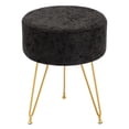 Gianna Round Ottoman, Makeup Cute Soft Small Footstool, Modern Style ...