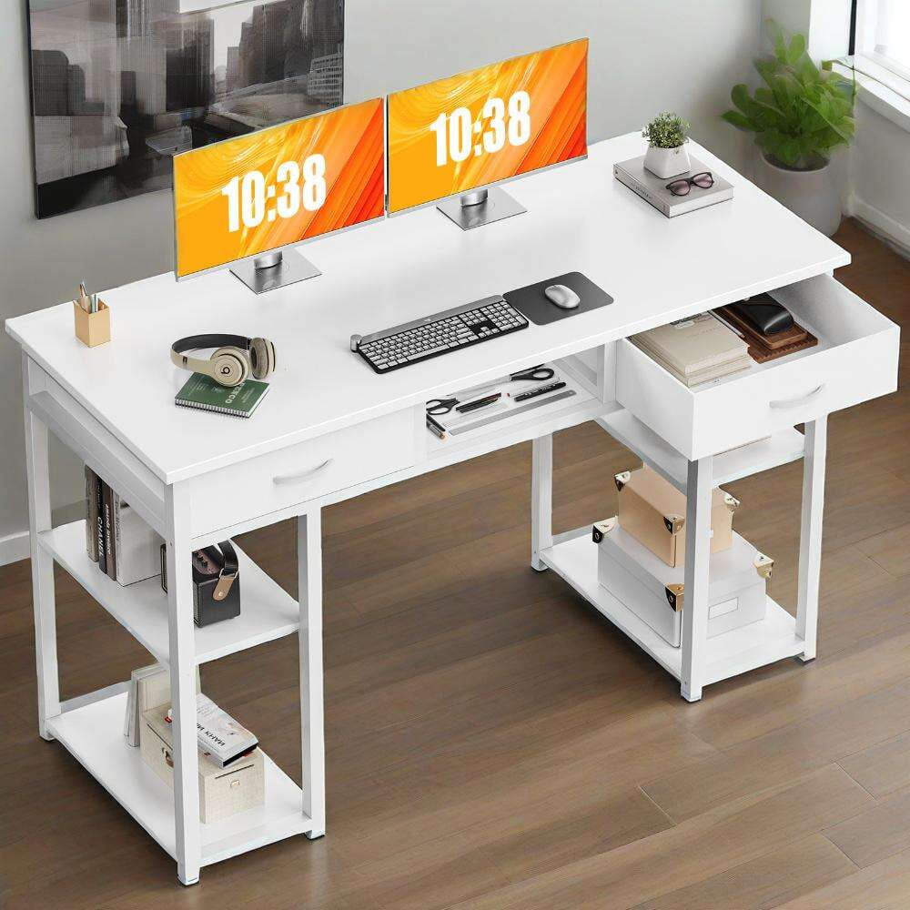 MCQ Small Desk with 3 Drawers 48 Inch Bedroom Kids Student Vanity Home ...
