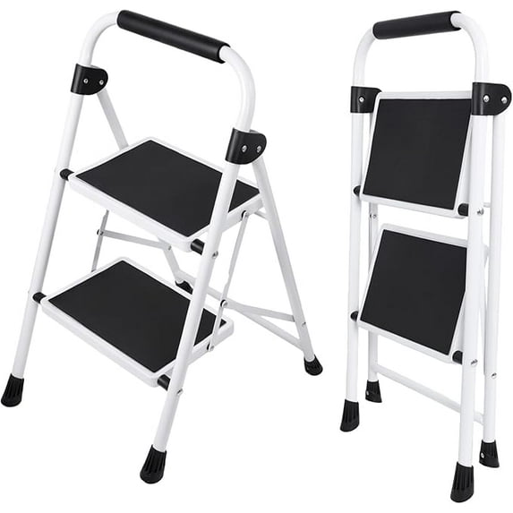 Gianna Step Ladder, 2 Sturdy Step Stool with Anti-Slip Pedal ...