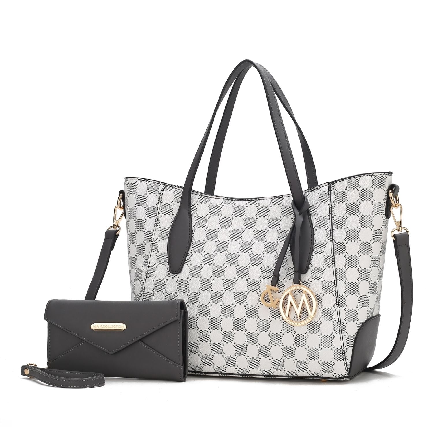Gianna Vegan Leather Womens Tote with matching Wallet 2 Pieces by Mia K ...