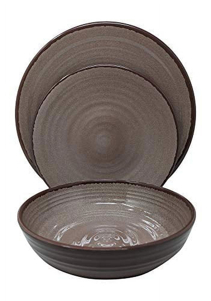 Gianna's Home 12-Pc Heavyweight Melamine Dinnerware Set, Dishwasher ...