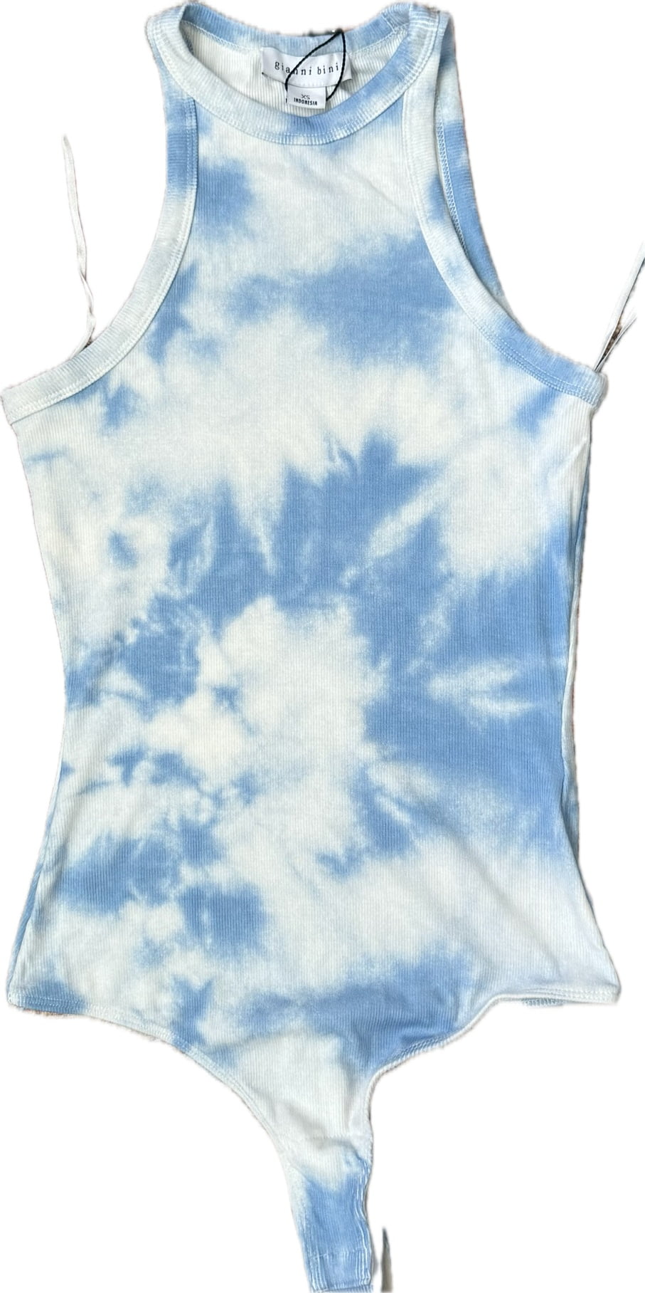 Gianni Bini Sleeveless Racer Knit Vanessa Bodysuit Loungewear, Blue ...