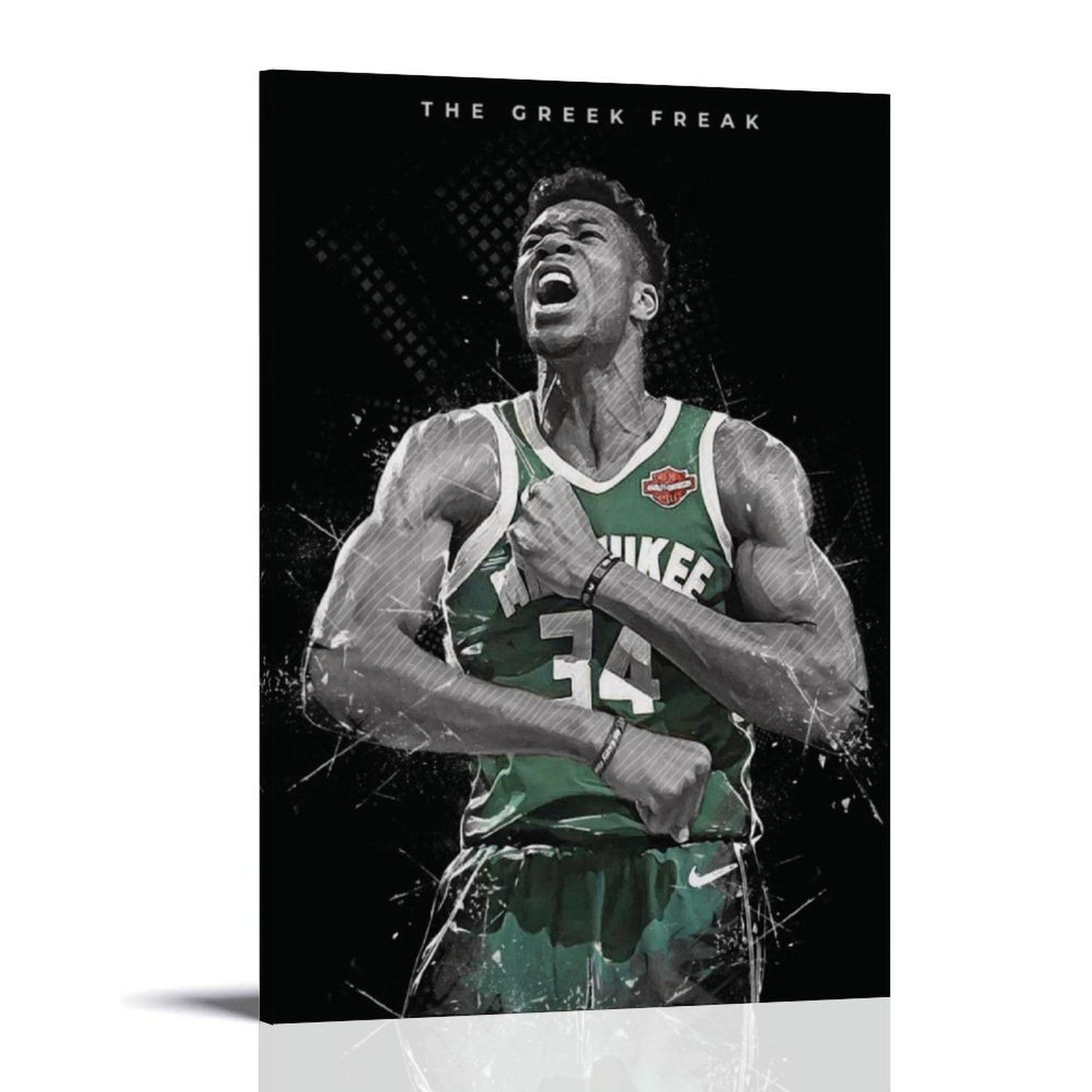 Giannis Antetokounmpo (4) Painting Vintage Poster Picture Print Wall Art Poster Painting Canvas ...