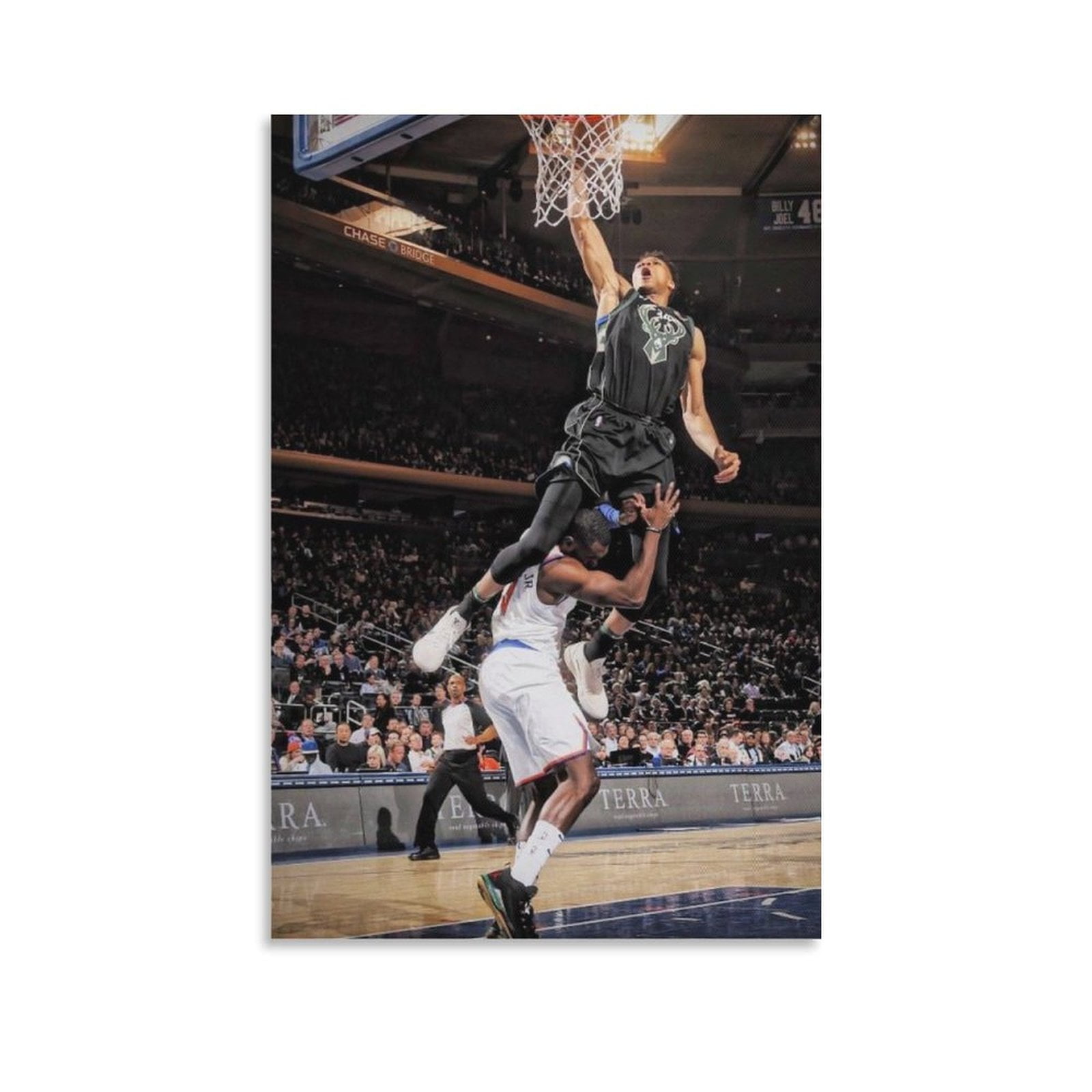 Giannis Antetokounmpo Crazy Dunk Poster Canvas Art Poster and Wall Art ...