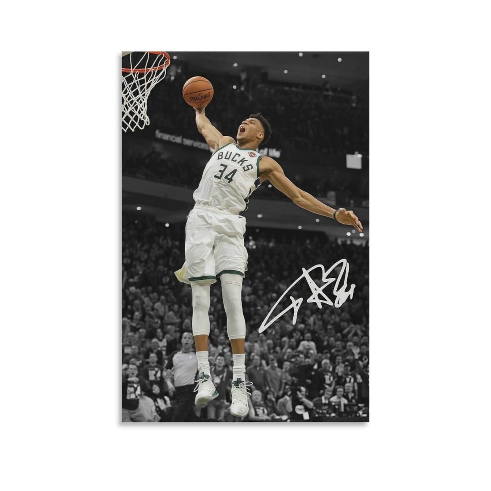 Giannis Antetokounmpo Greek Basketball Player Canvas Wall Art Poster ...