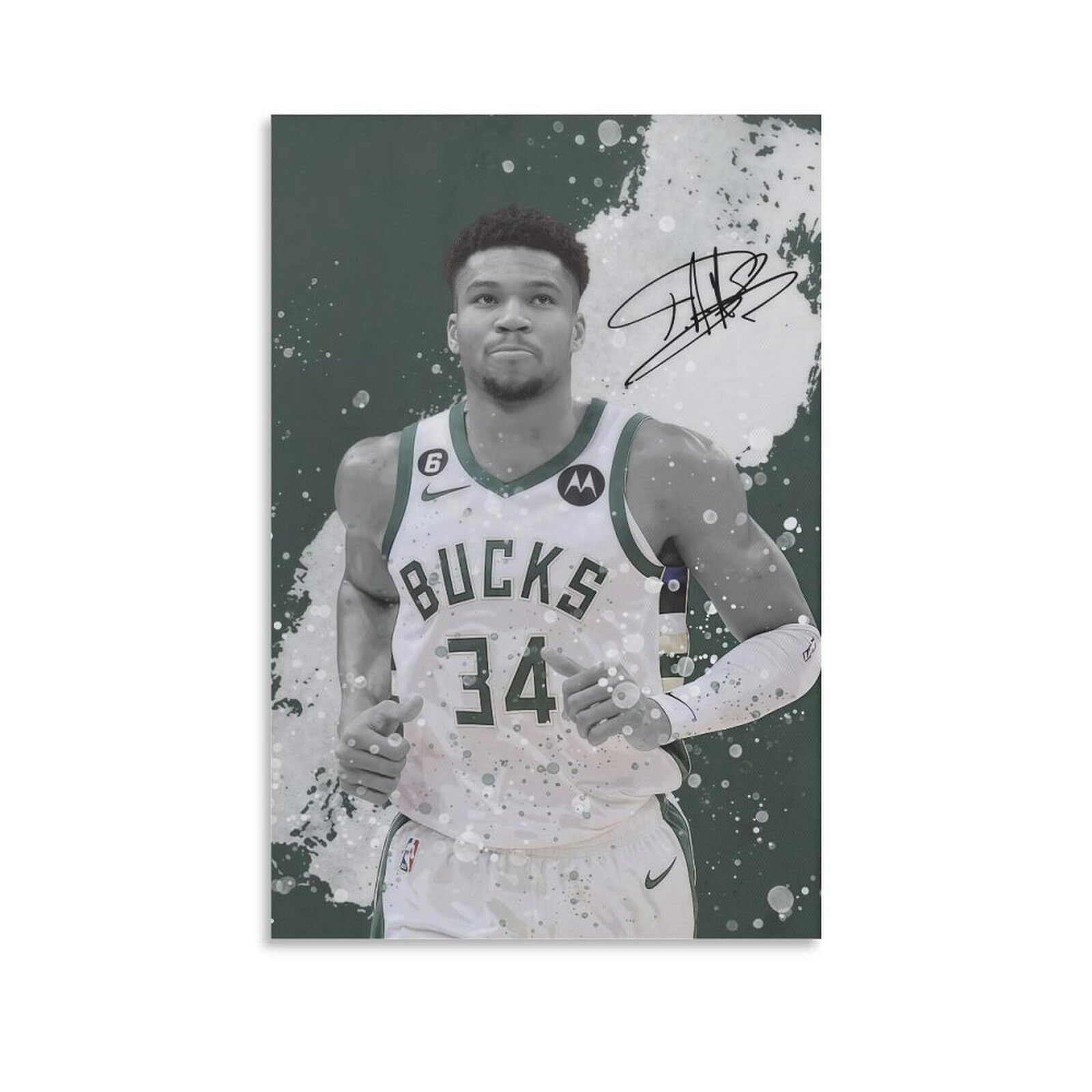Giannis Antetokounmpo Greek Basketball Player Canvas Wall Art Poster ...
