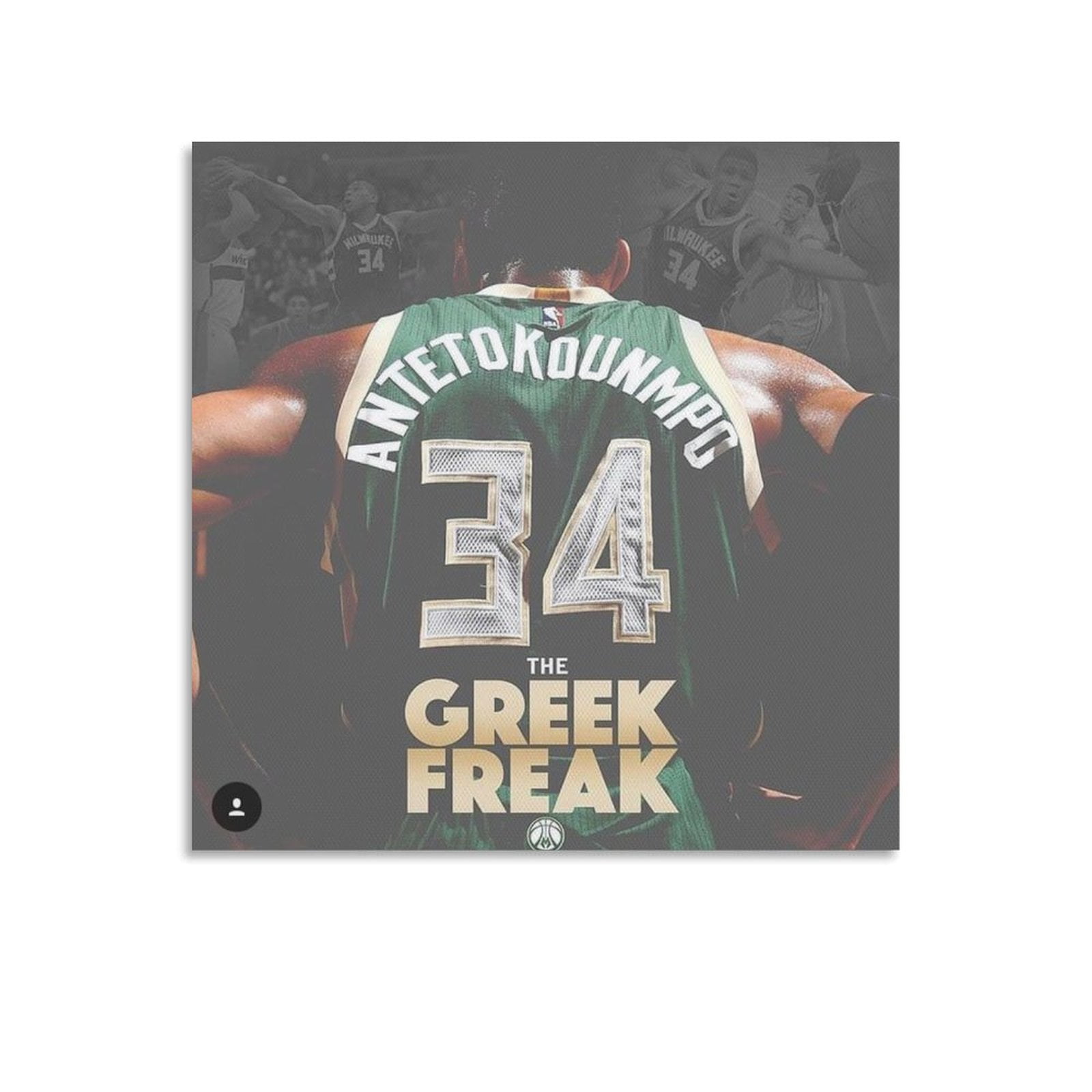 Giannis Antetokounmpo Greek Freak Posters Art Canvas Poster Wall Art ...