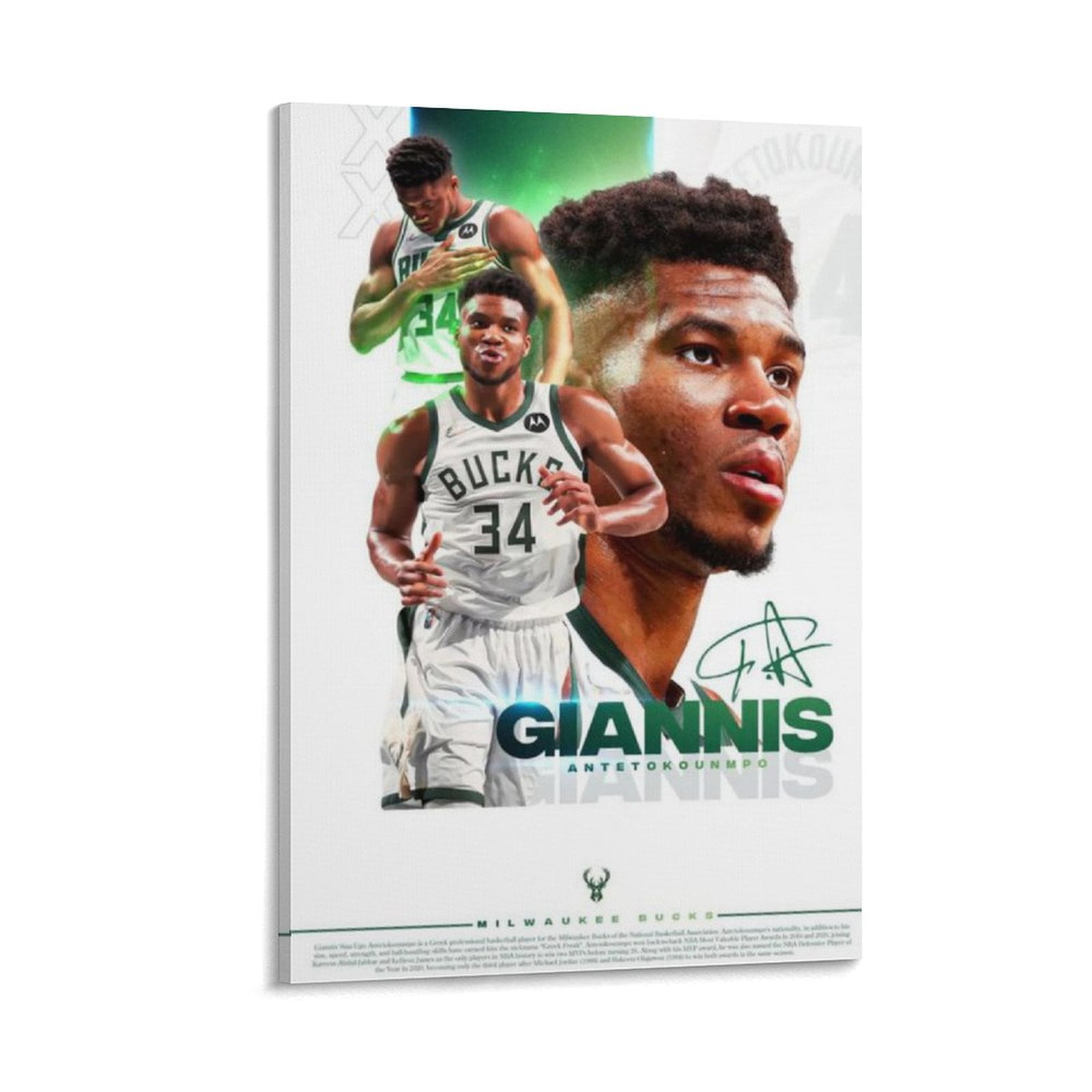 Giannis Antetokounmpo Greek Freak Posters Art Wall Art Poster Scroll Canvas Painting Picture ...