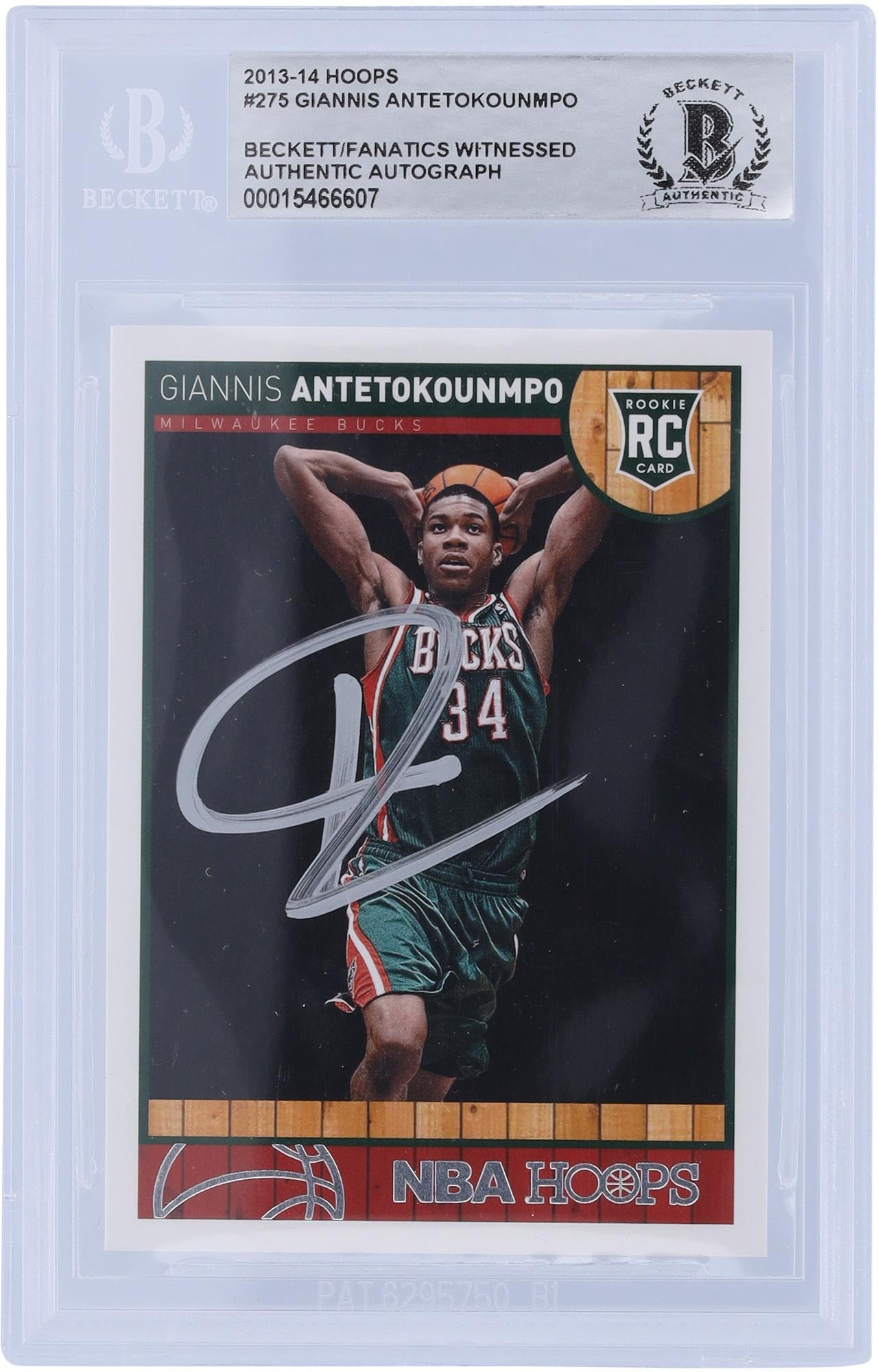 Giannis Antetokounmpo Milwaukee Bucks Autographed 2013-14 Panini Hoops ...