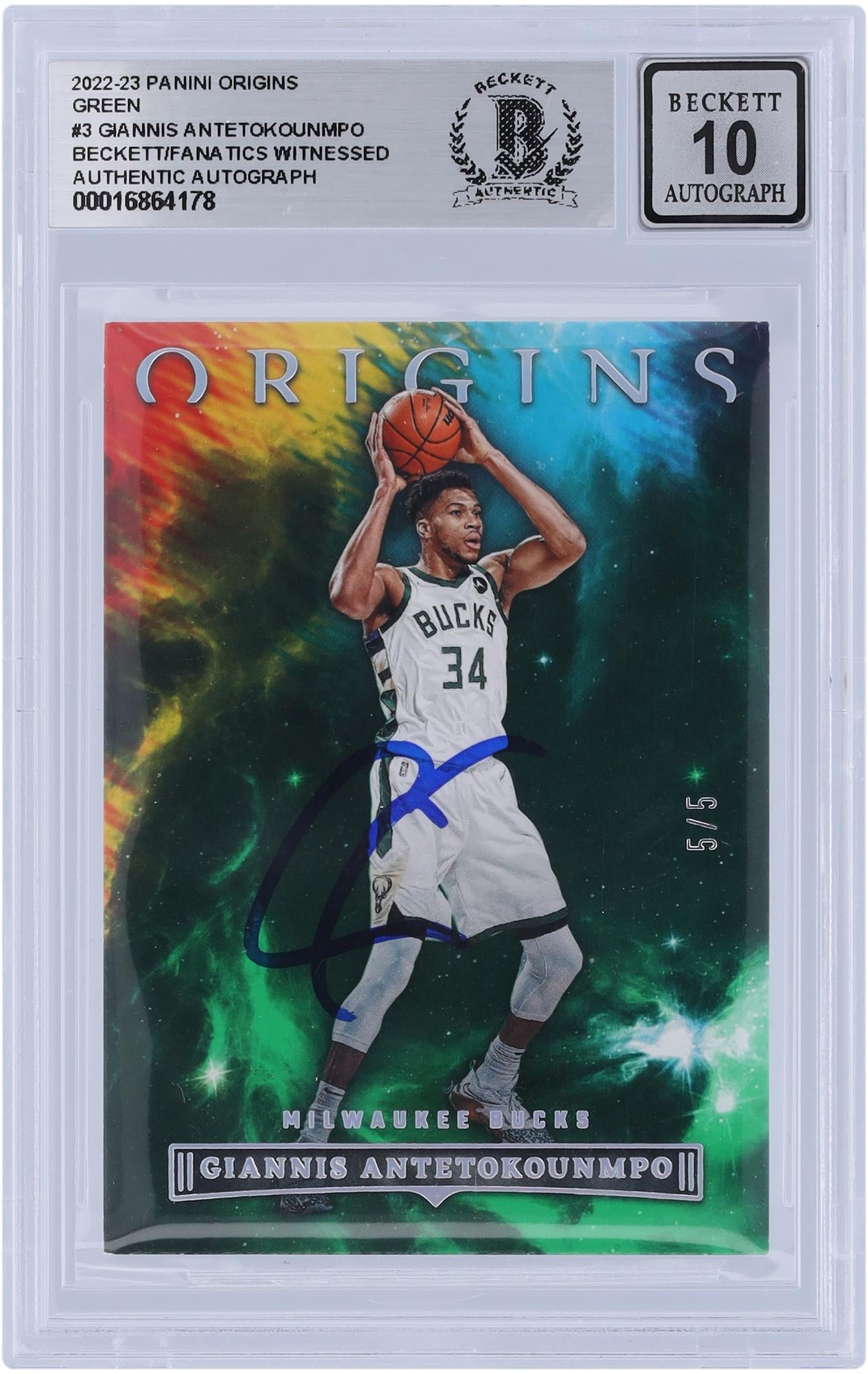 Giannis Antetokounmpo Milwaukee Bucks Autographed 2022-23 Panini ...