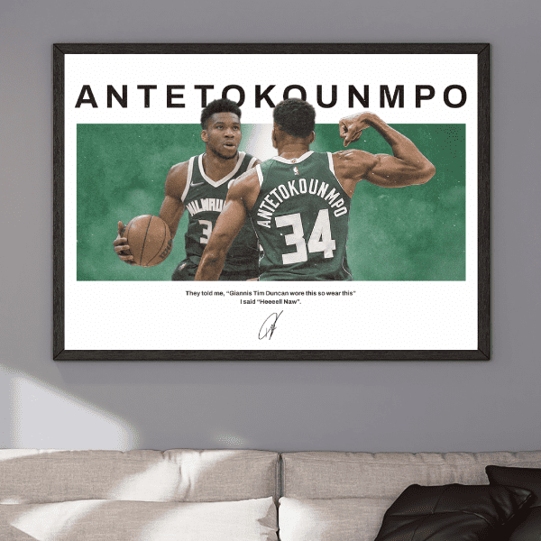 Giannis Antetokounmpo NBA Basketball Poster 24x36 Bucks champion damian lillard - Walmart.com