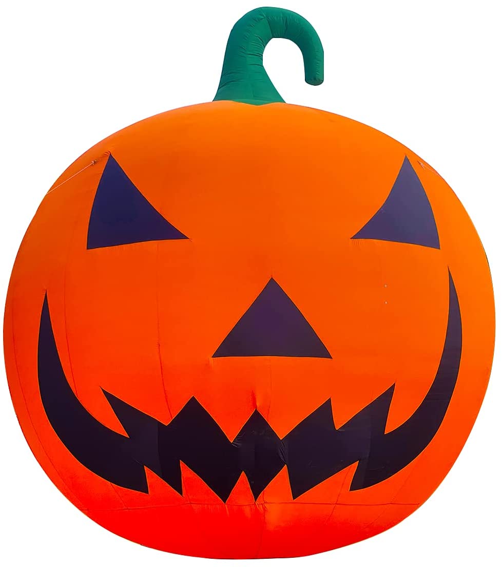 HomCom Pumpkin Reaper Light Up Halloween Yard Inflatable, with LED ...