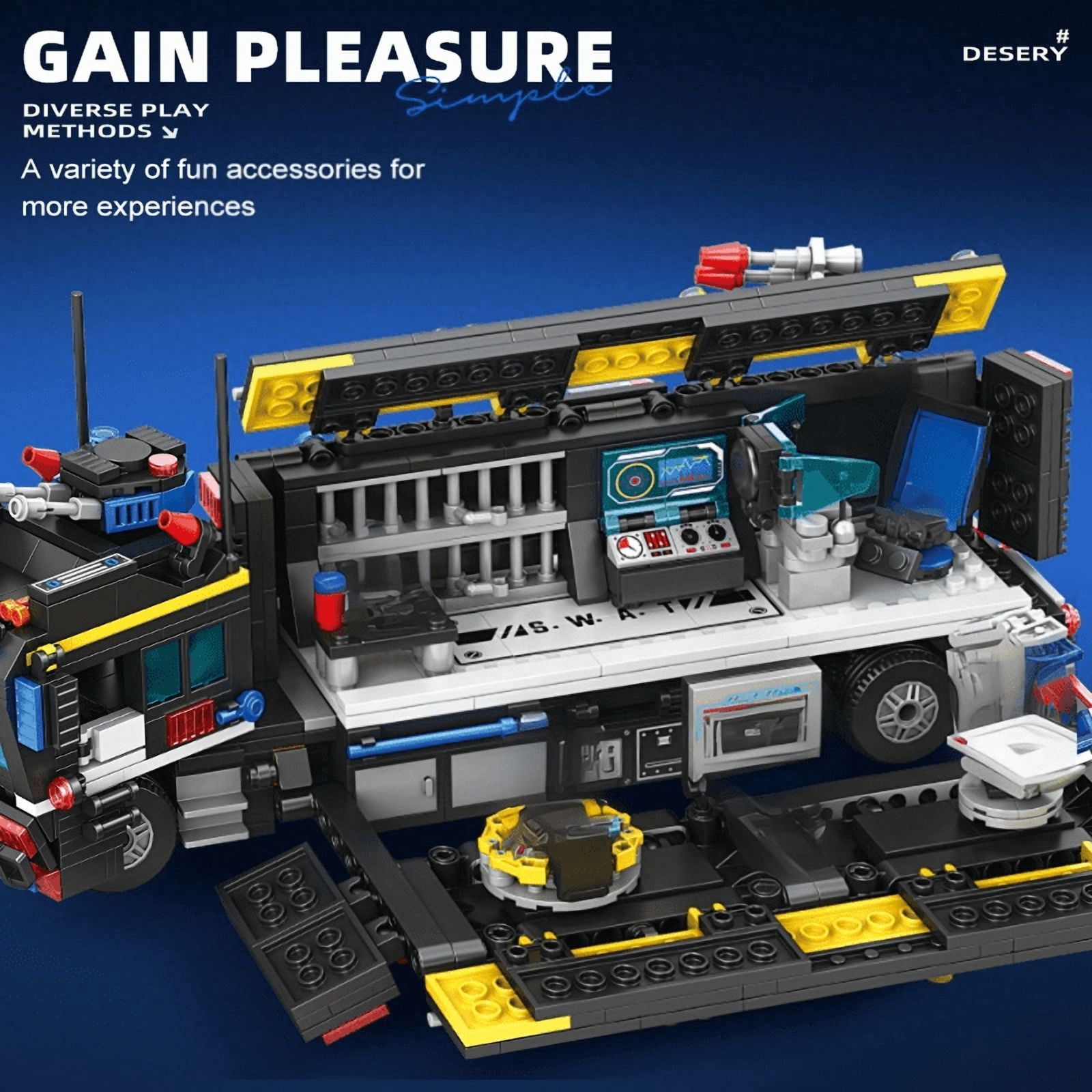Giant 2in1 Transforming Police Car Building Blocks Set City ...