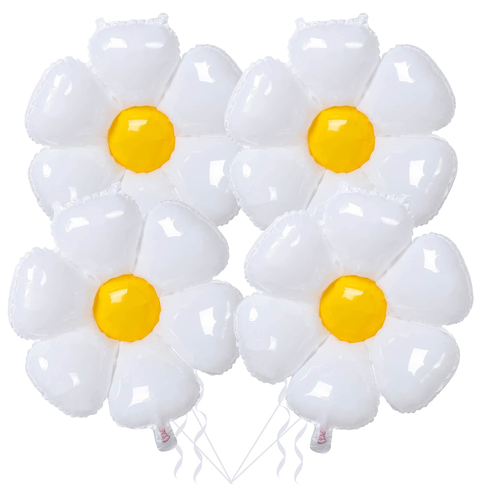 Giant 30 Inch Daisy Balloons White Daisy Flower Foil Mylar Balloons ...