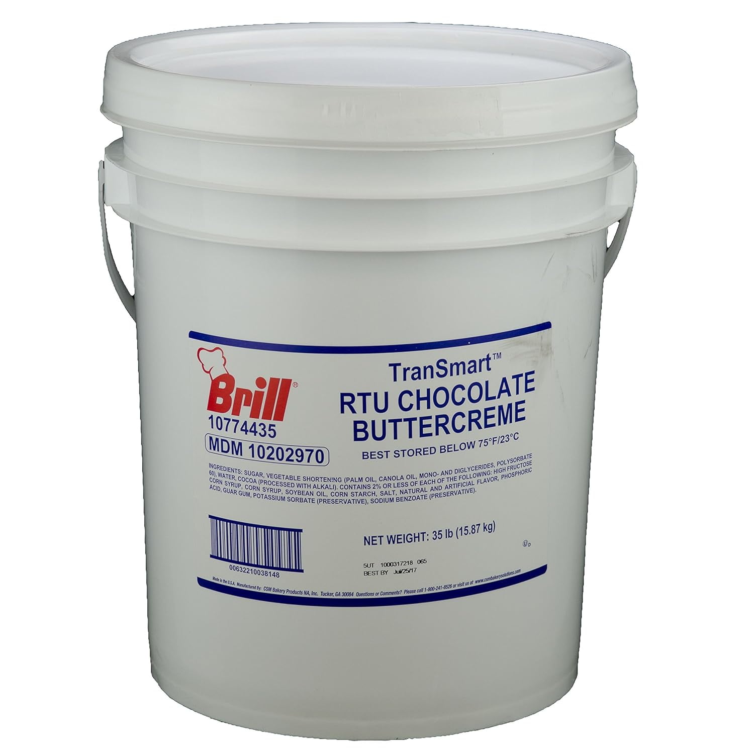 Giant 35lb Pail Light and Fluffy Ready to Use Chocolate Frosting ...