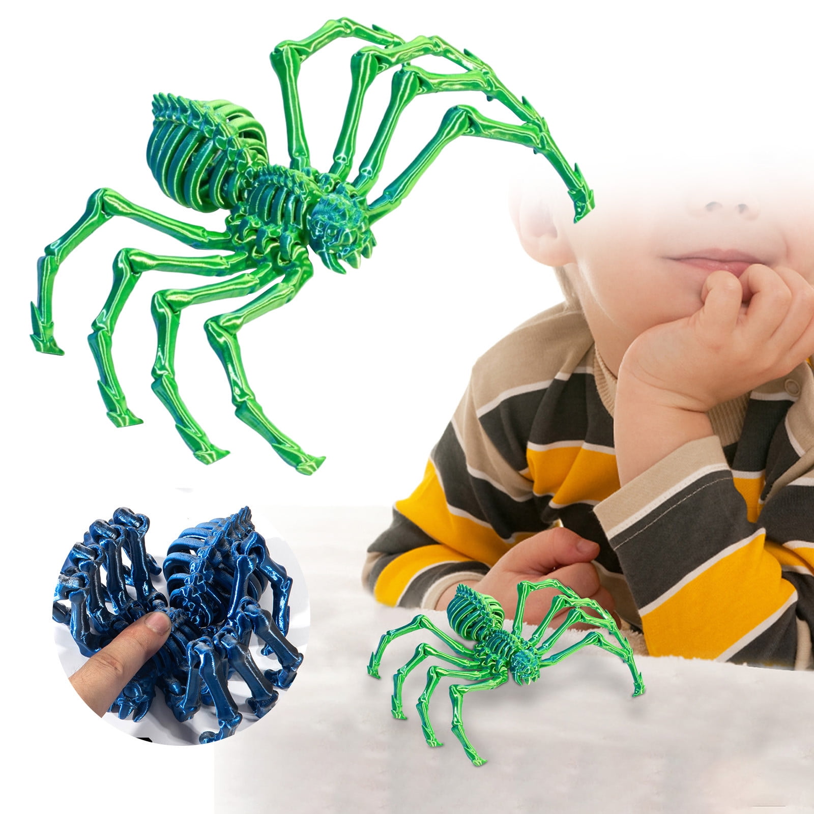 Giant 3D Printed Articulated Spider - Movable Joints Halloween Decor ...