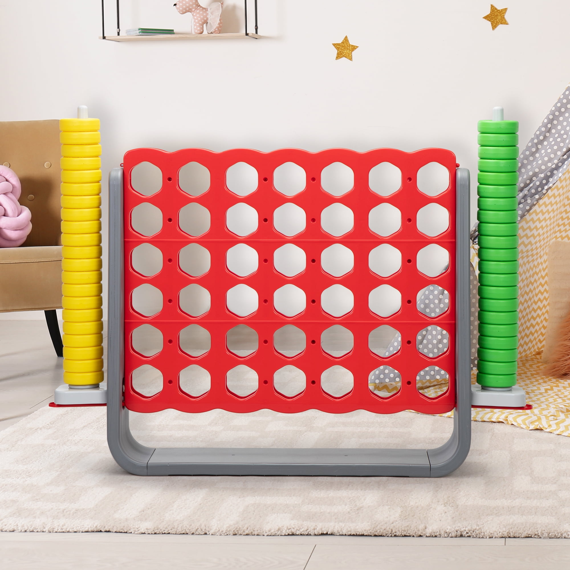 Giant 4 In a Row Game Set Connect 4 Jumbo Yard Game for Adults and Kids ...