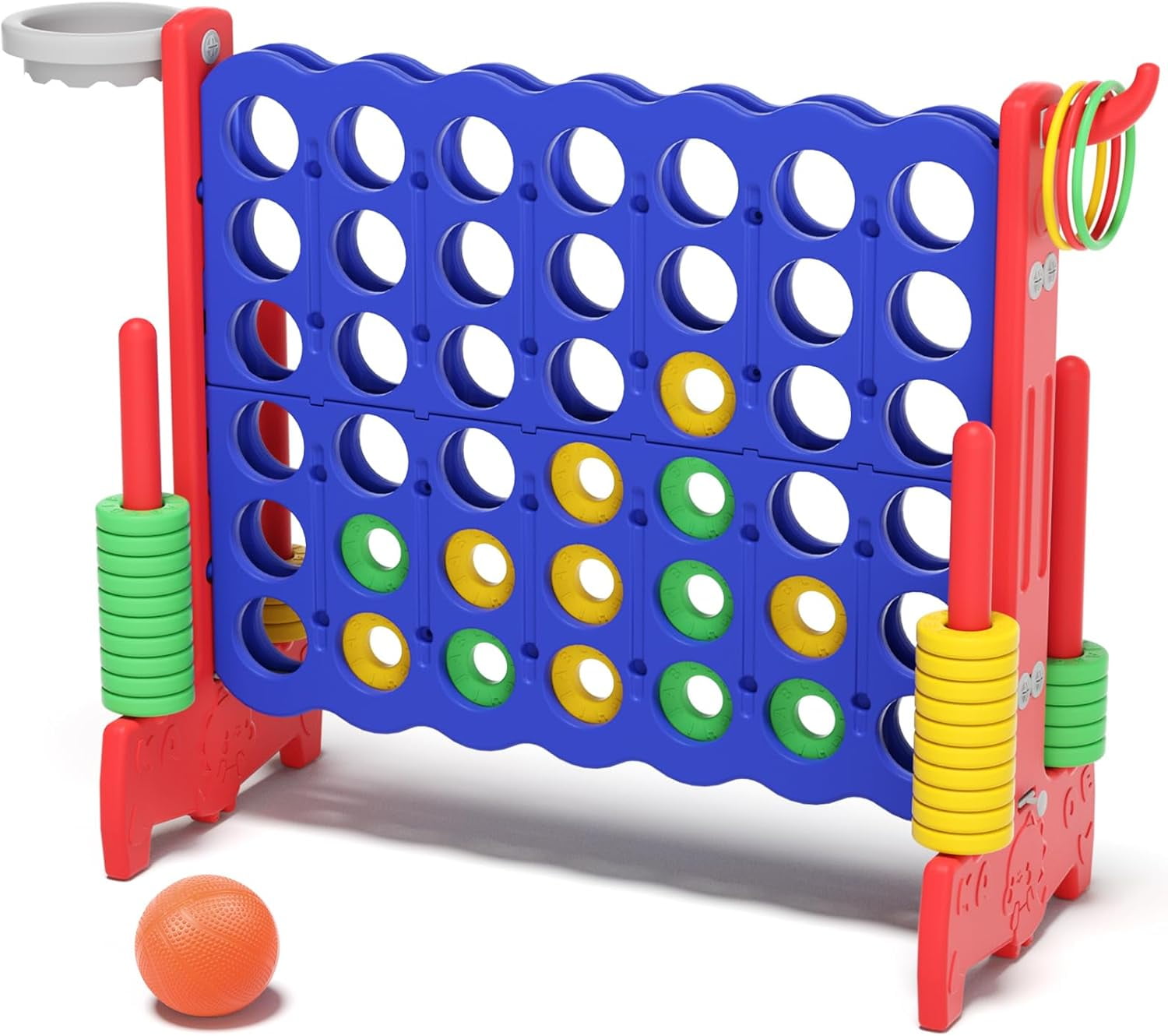 Giant 4 in a Row Connect Game, Jumbo 4-to-Score Game Set with ...