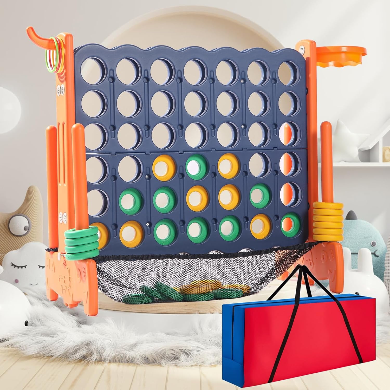Giant 4 Row Game with Carrying Bag and Mesh Fabric .Giant 4-to-Score ...