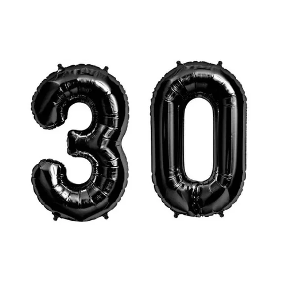Giant 40" 30 Black Foil Number Balloons Photo Shoot 30th Birthday Float ...
