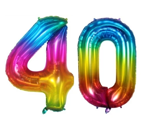 Giant 40" 40 Jelly Foil Number Balloons Photo Shoot 40th Birthday Float ...