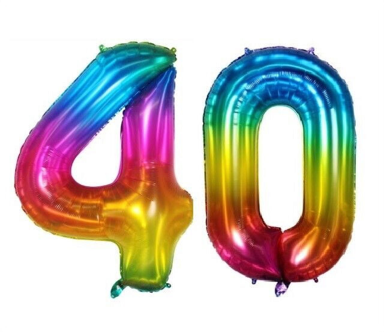 Giant 40" 40 Jelly Foil Number Balloons Photo Shoot 40th Birthday Float ...