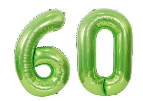 Giant 40" 60 Green Foil Number Balloons Photo Shoot 60th Birthday Float ...