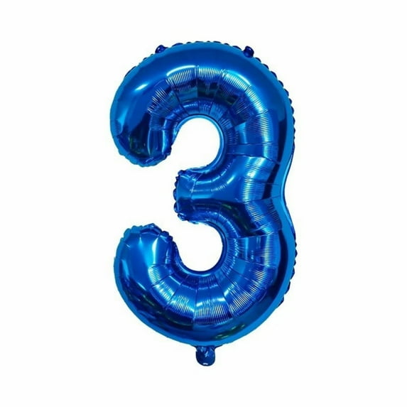 Giant 40-Inch Blue Number 3 Foil Balloon for Birthday Party Decorations ...