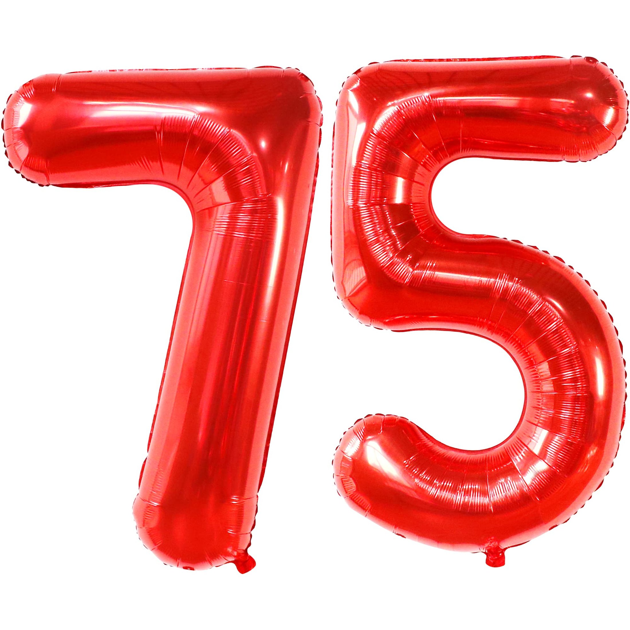 Giant 40 Inch Red 75 Balloon Numbers for 75th Birthday Celebrations ...