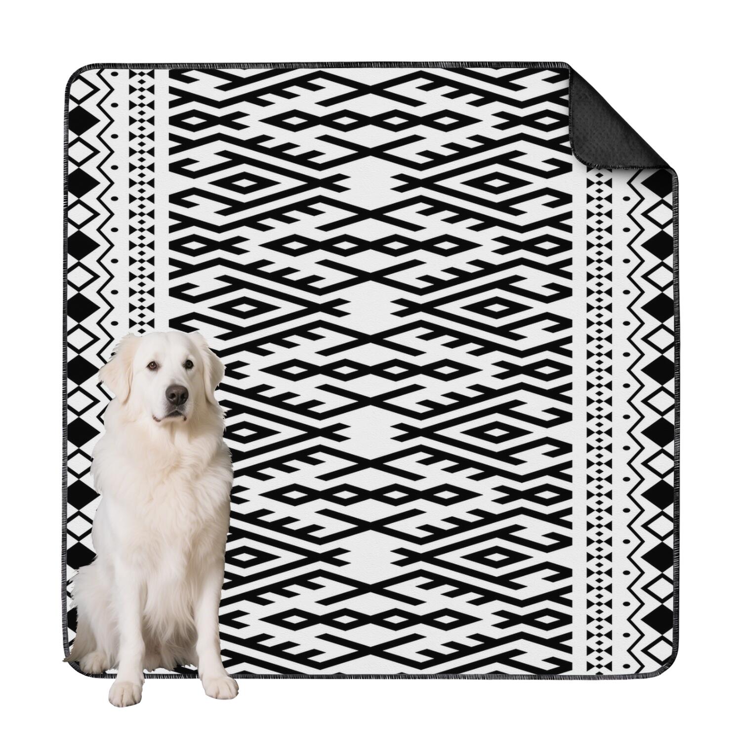 Giant 72x72 Washable Dog Pad with Non-Skid Bottom, Bohemian Style ...