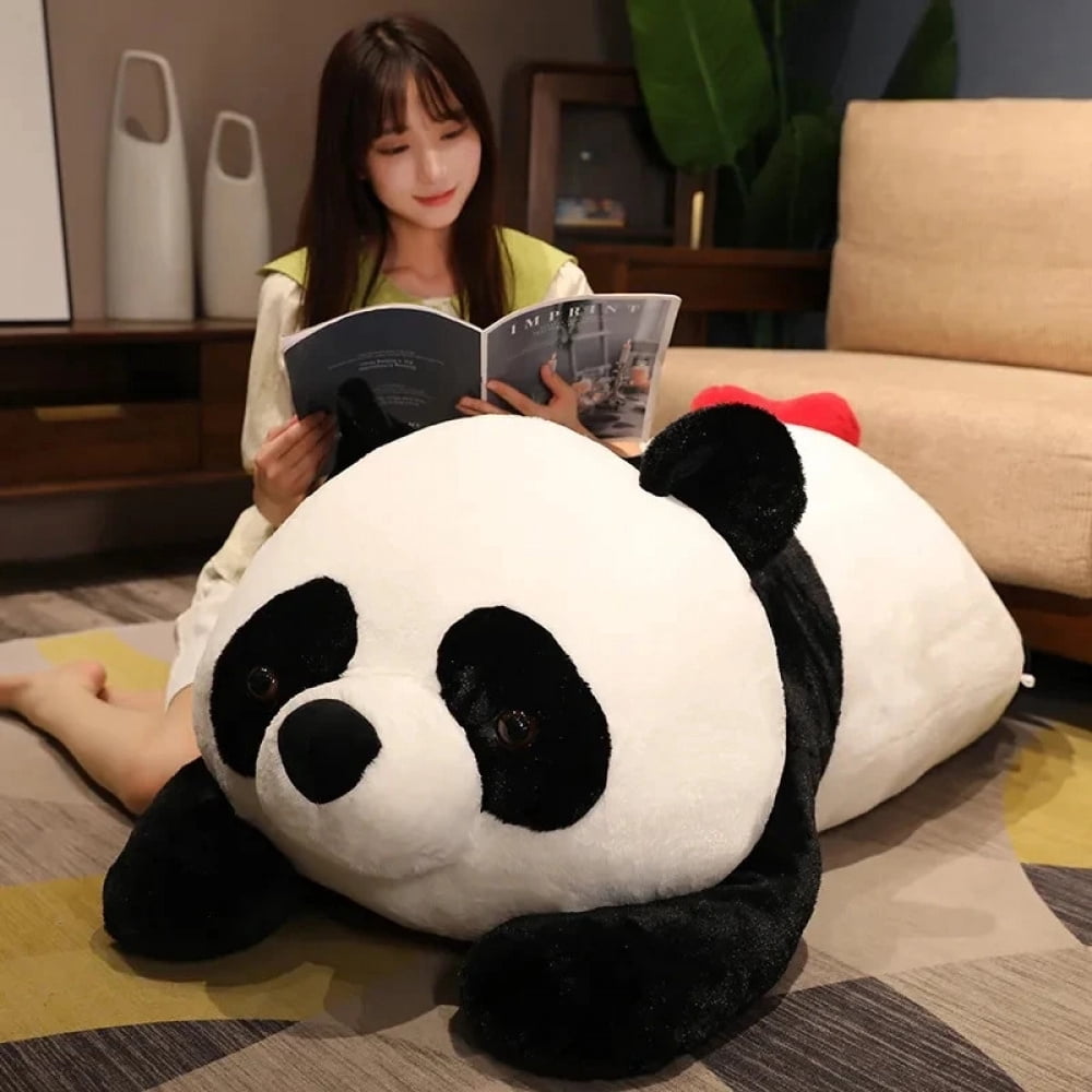 Giant 90cm Kawaii Fat Panda Bear Short Plush Stuffed Animal Doll ...