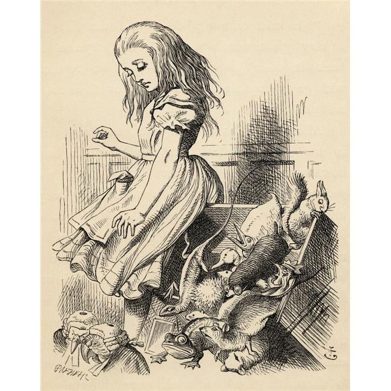 Giant Alice Upsets The Jury Box Illustration by John Tenniel From The ...