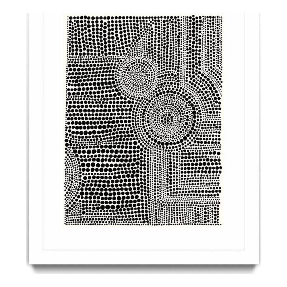 Giant Art 24x32 Clustered Dots A Matted and Framed in White - Walmart.com