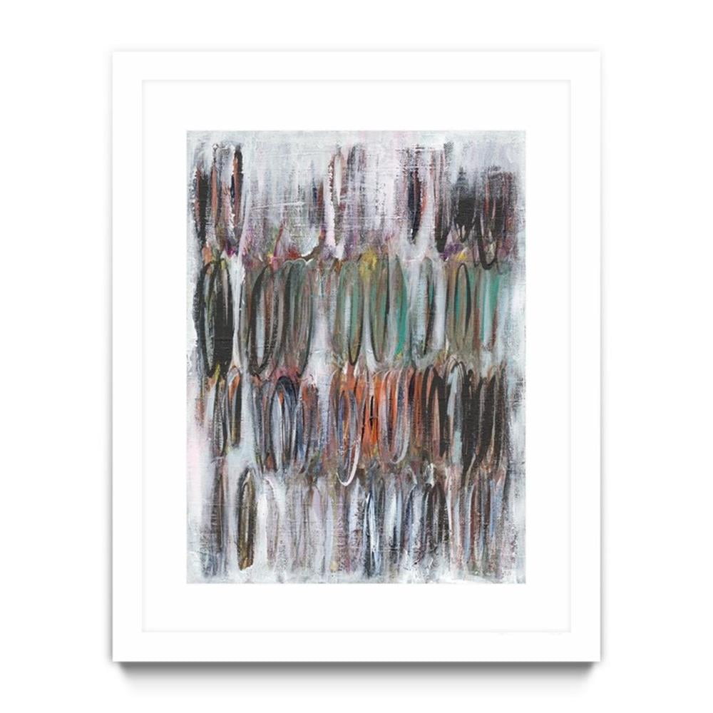 Giant Art 24x32 Paint Scribble I Matted and Framed in Multi-Color ...
