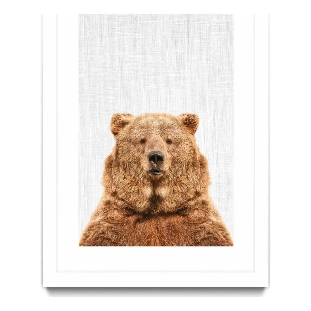 Giant Art 24x36 Bear Matted and Framed in Multi-Color - Walmart.com