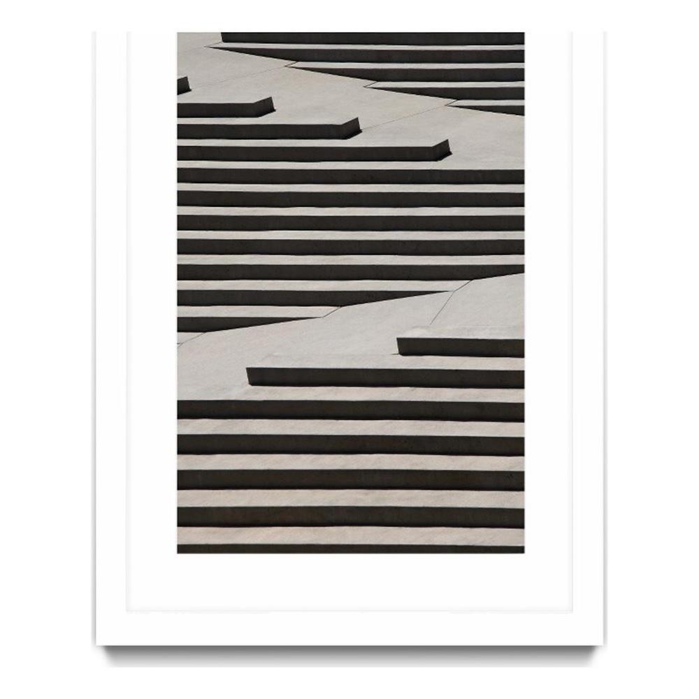 Giant Art 24x36 Robson Stairs II Matted and Framed in Multi-Color ...