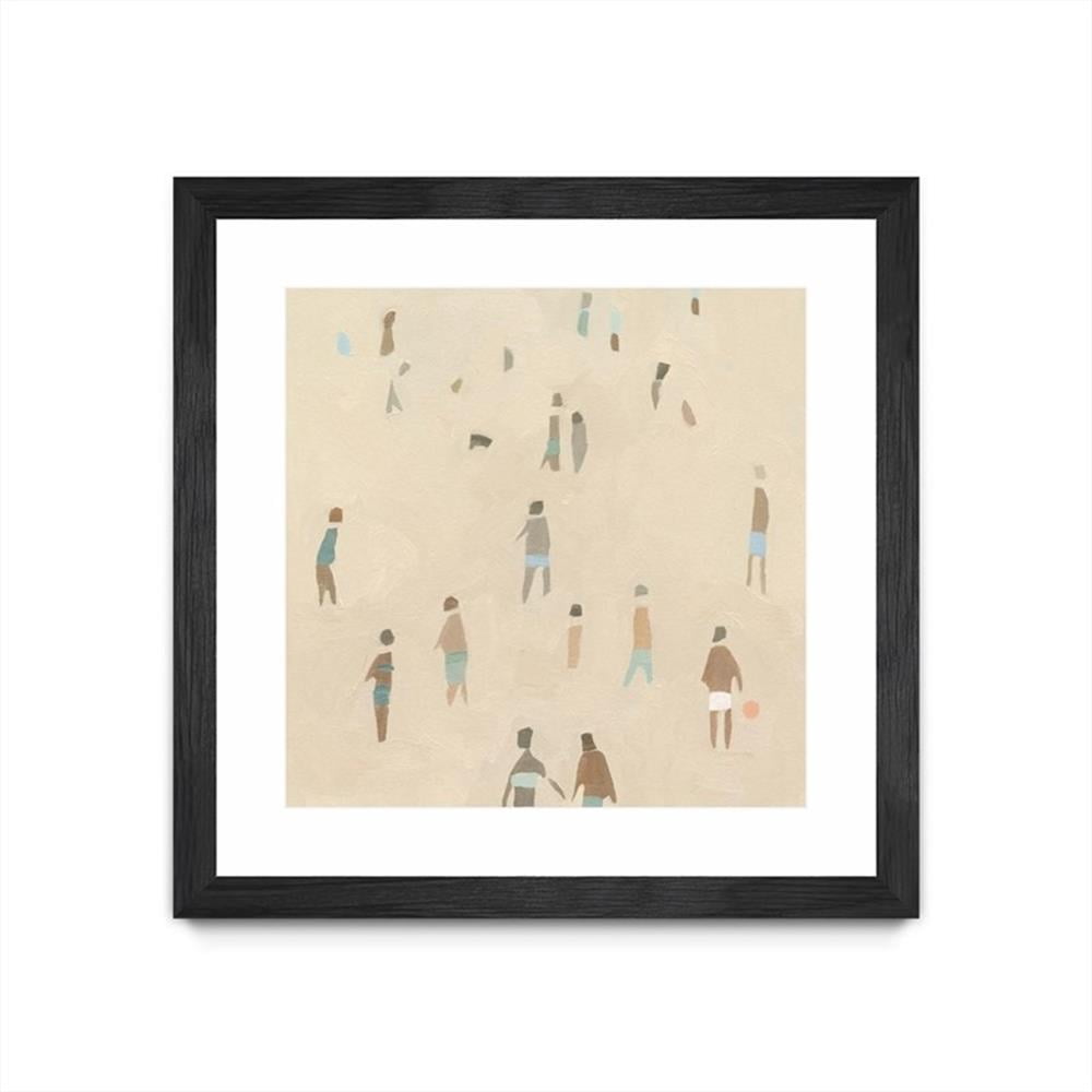 Giant Art 30x30 Beach Goer IV Matted and Framed in White - Walmart.com