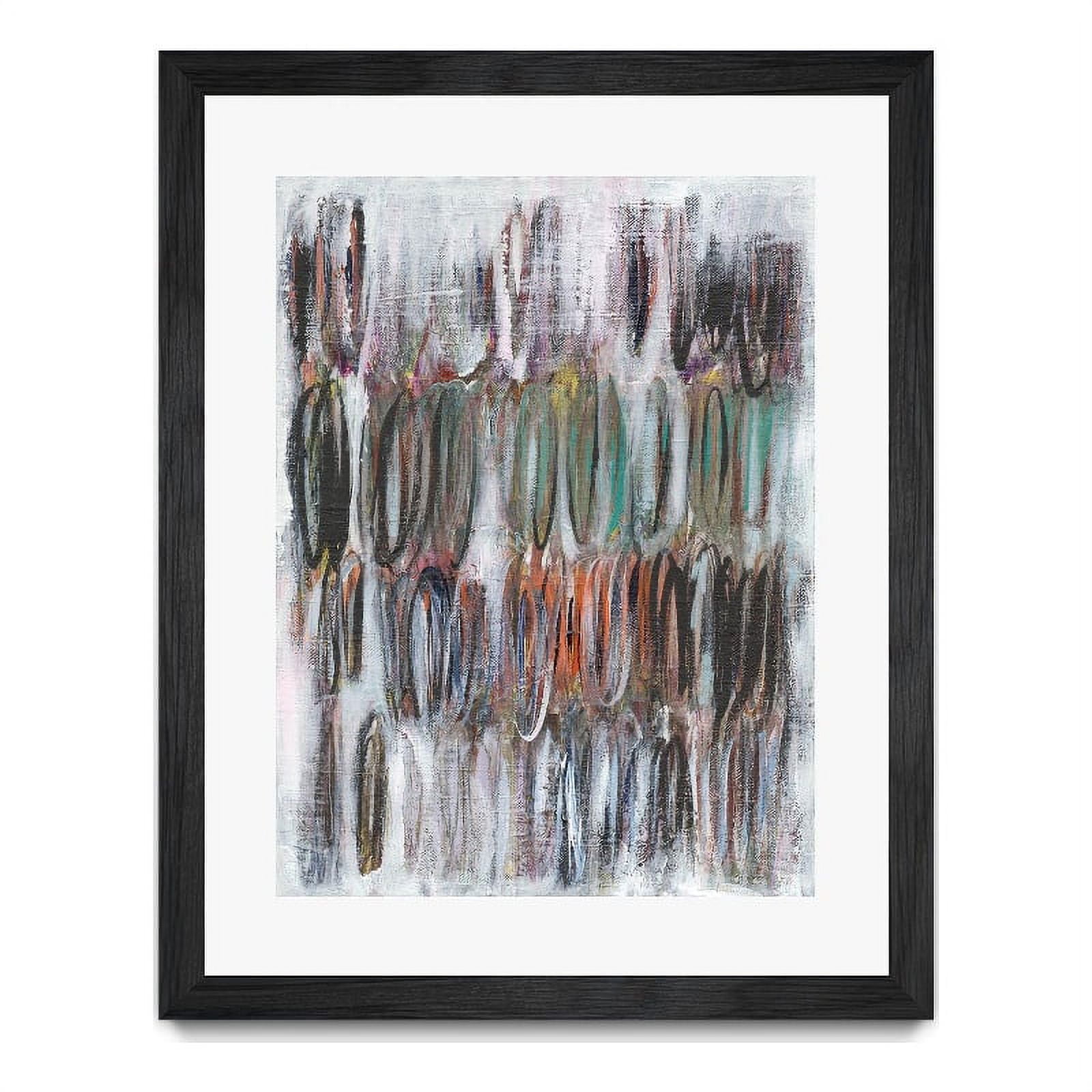 Giant Art 30x40 Paint Scribble I Matted and Framed in Multi-Color ...