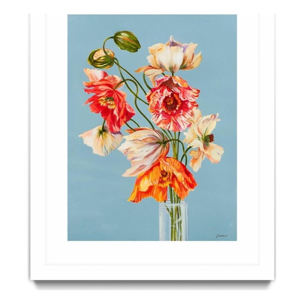 Giant Art 30x40 Paper Poppies Matted and Framed in Pink - Walmart.com