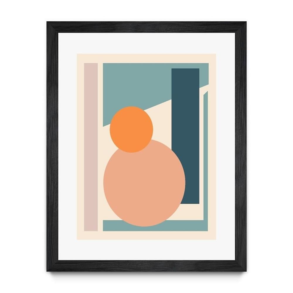 Giant Art 30x40 Papercut Abstract II Matted and Framed in Multi-Color ...