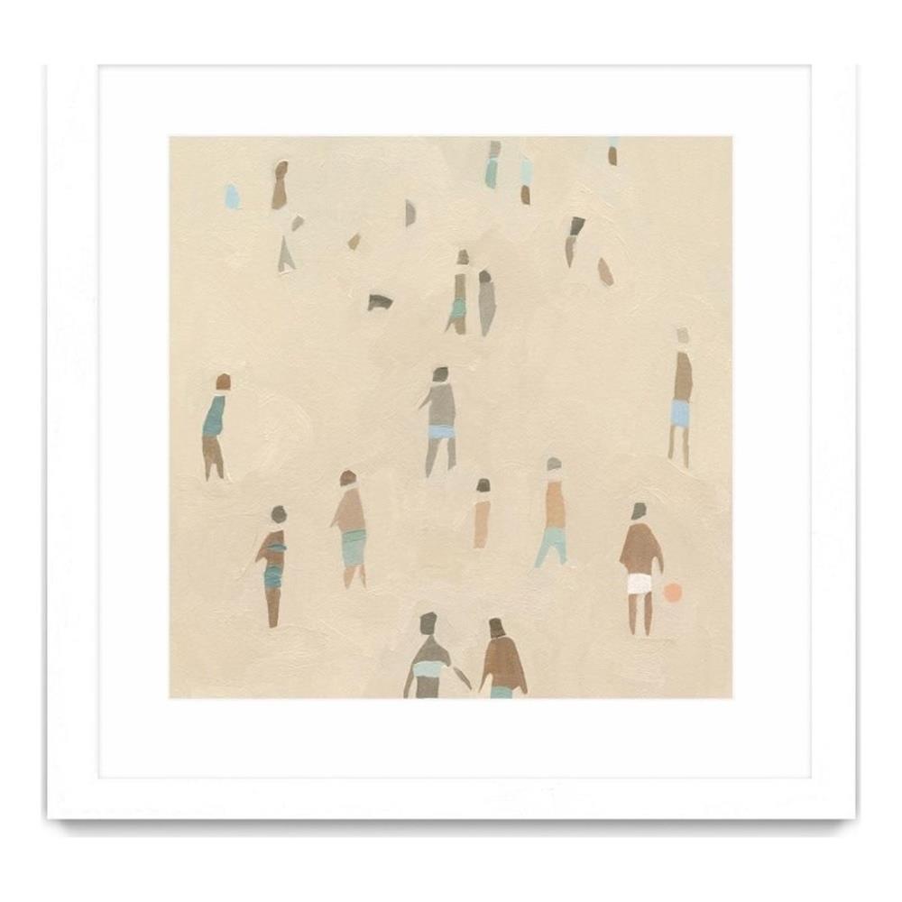 Giant Art 36x36 Beach Goer IV Matted and Framed in White - Walmart.com