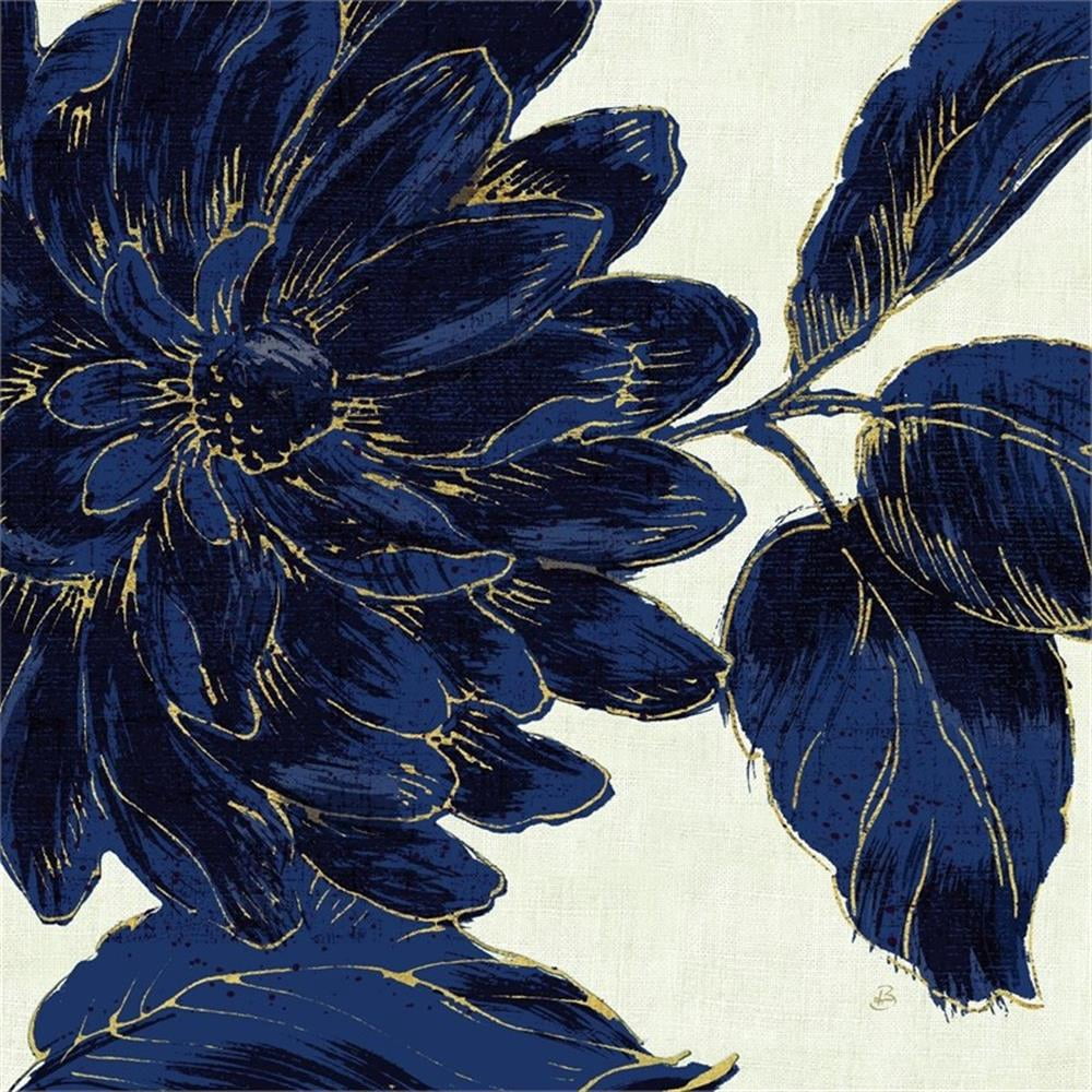 Giant Art 54x54 Indigo Garden I Fine Art Giant Canvas Print in White ...