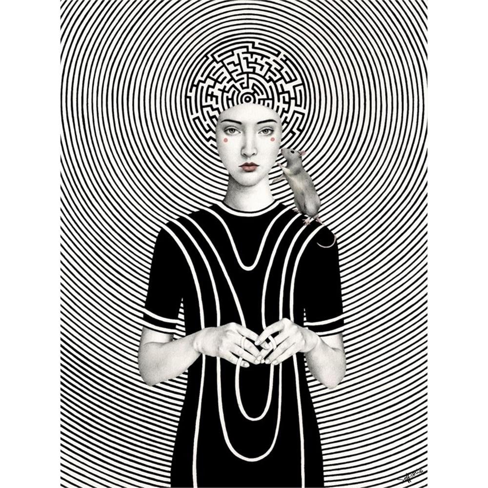 Giant Art 72x54 Mara Fine Art Giant Canvas Print in White - Walmart.com