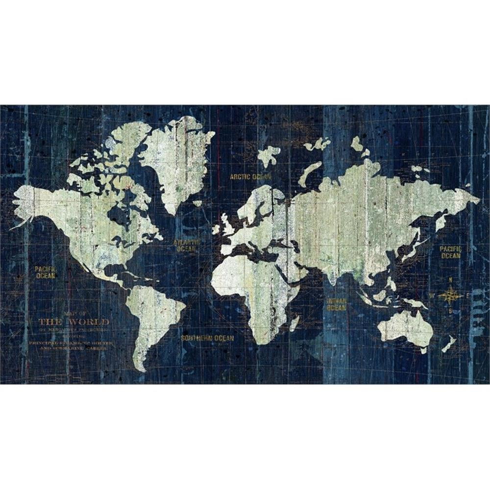 Giant Art 84x48 Old World Map Fine Art Giant Canvas Print in Multi ...