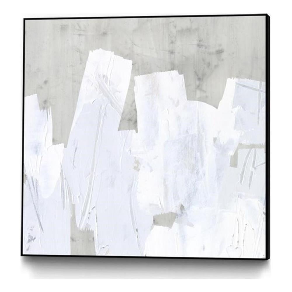Giant Art Canvas 20x20 Ice Shield I Framed in White - Walmart.com